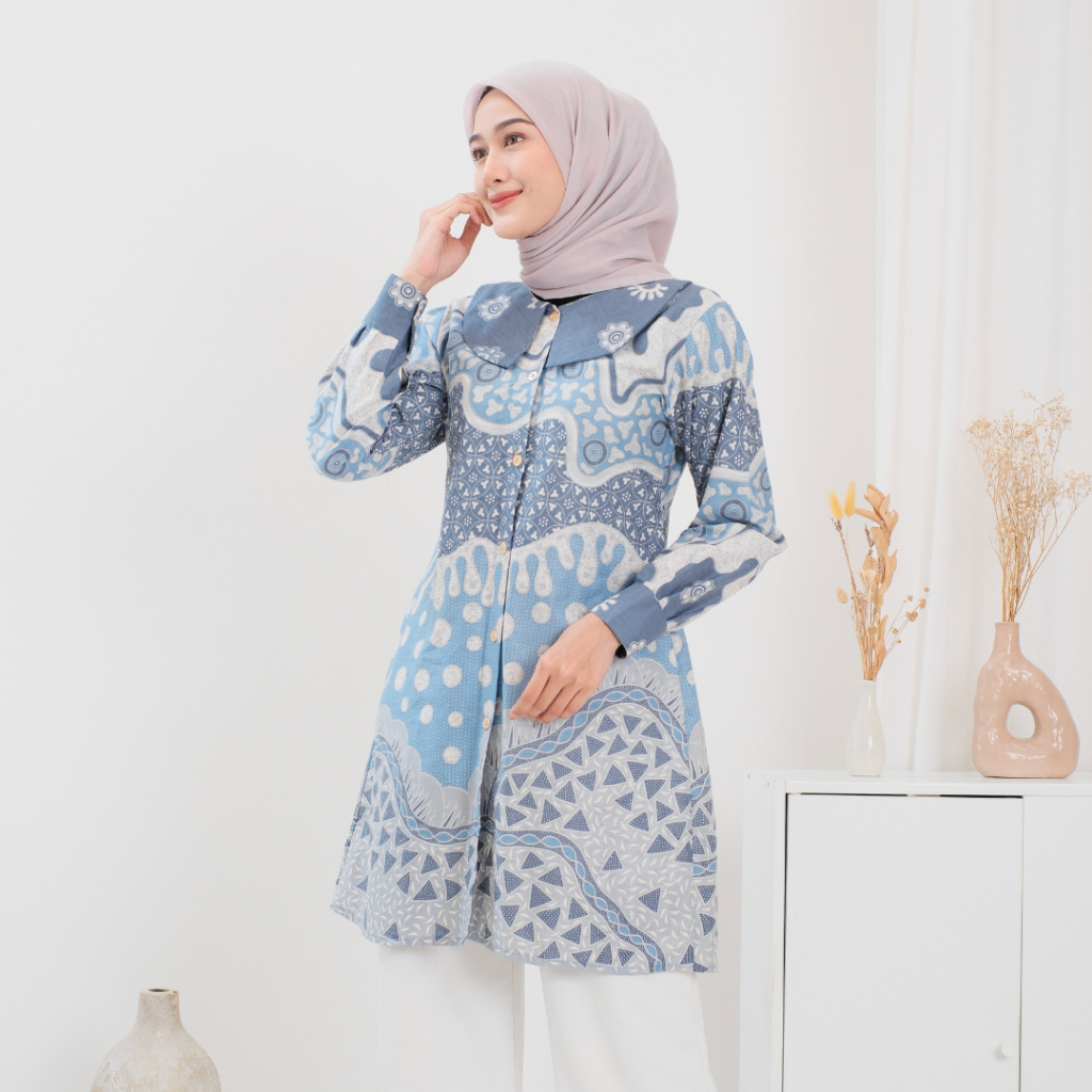 Jual Batik Couple Terbaru Baju Batik Couple Modern Motif Salju Premium ...