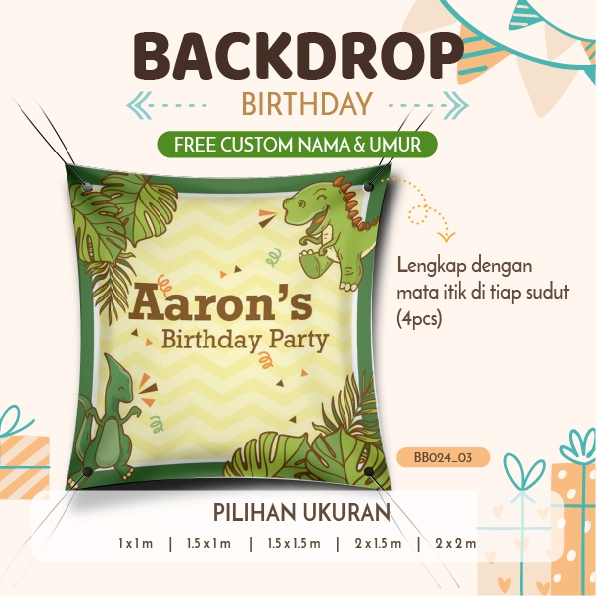 Jual BANNER ULANG TAHUN BACKDROP BIRTHDAY PARTY DEKORASI ULTAH - BB024 ...