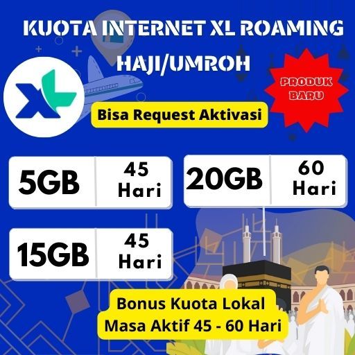 Jual [PROMO MURAH] Full Kuota Paket data XL Roaming Haji & Umroh Masa ...