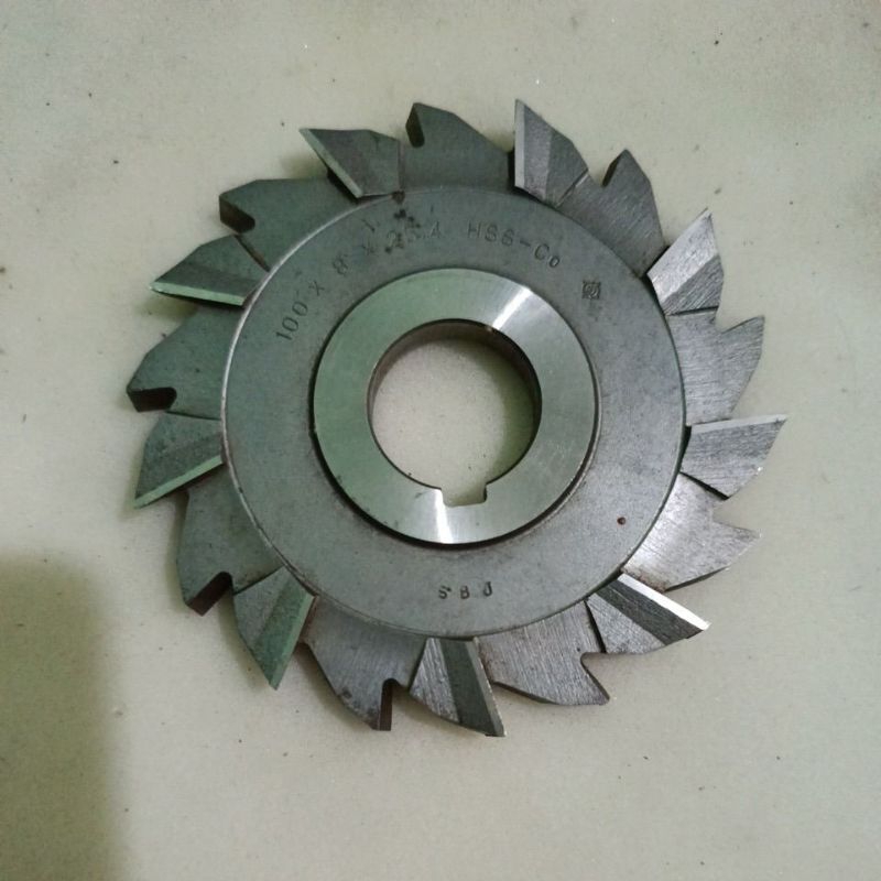 Jual side milling cutter 100mm x 8mm x 25.4mm HSS co slitting saw 8mm ...