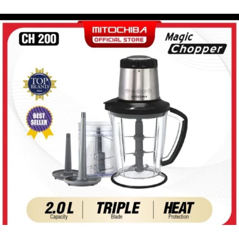 Jual Chopper Mitochiba food majic Chopper CH-200 blender 2L | Shopee ...
