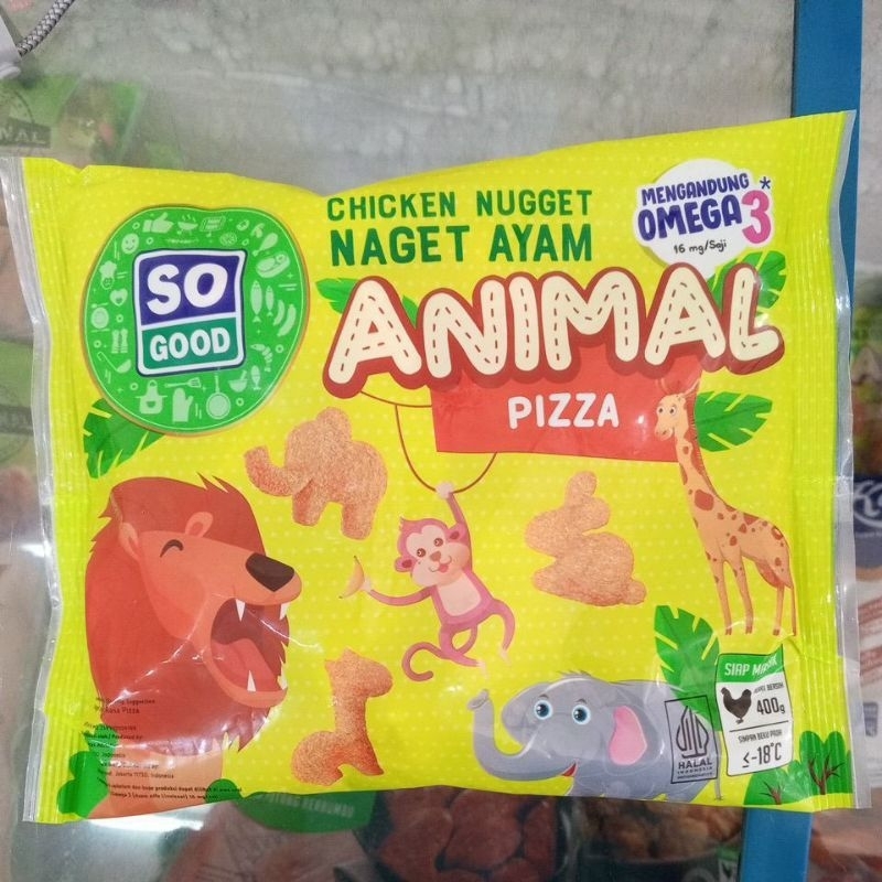 Jual So Good Sogood Chicken Nugget Animal Pizza 400gr | Shopee Indonesia