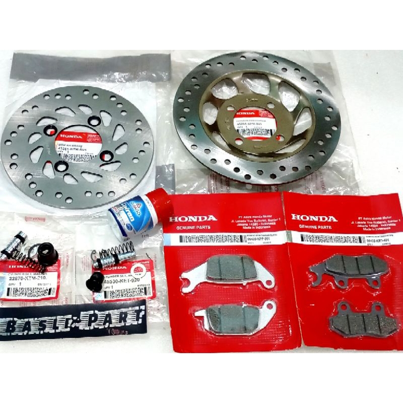 Jual Piringan cakram Depan Belakang + Dispad Set Seal Master Rem Kit Supra x 125 KPH KTM + Oli ...