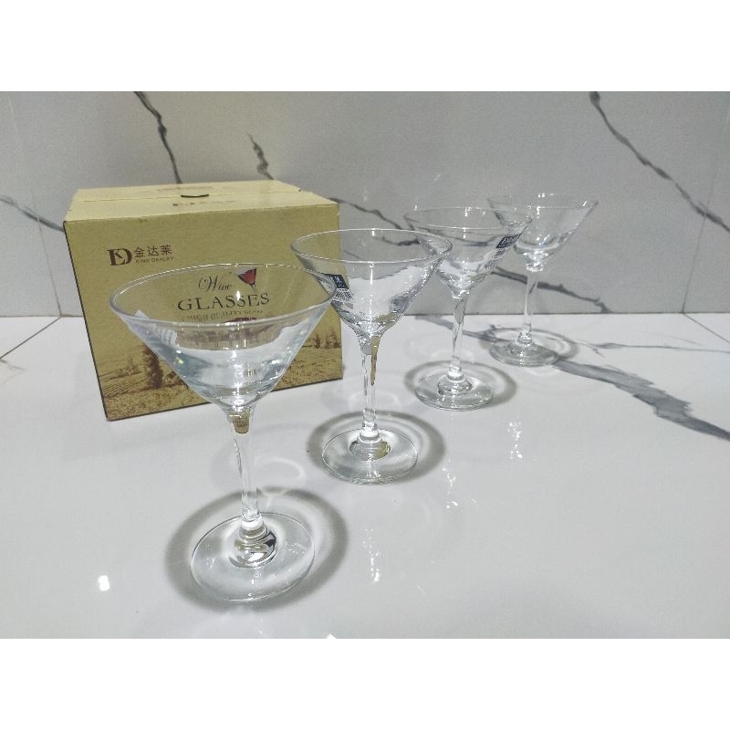 Jual Gelas Martini King Dealay 4pcs / Gelas Wine / Gelas Cocktail ...