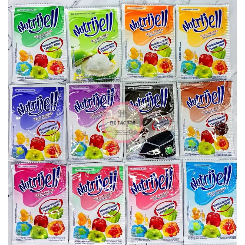 Jual nutrijell jelly powder sachet 10gr/nutrijell serbuk instan sachet ...