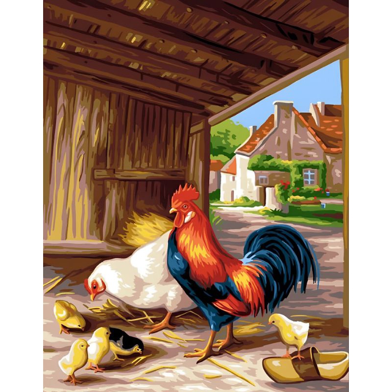 Jual Poster Cetak Hiasan Dinding Jumbo Gambar Ayam Peternak Uk 100x70 ...