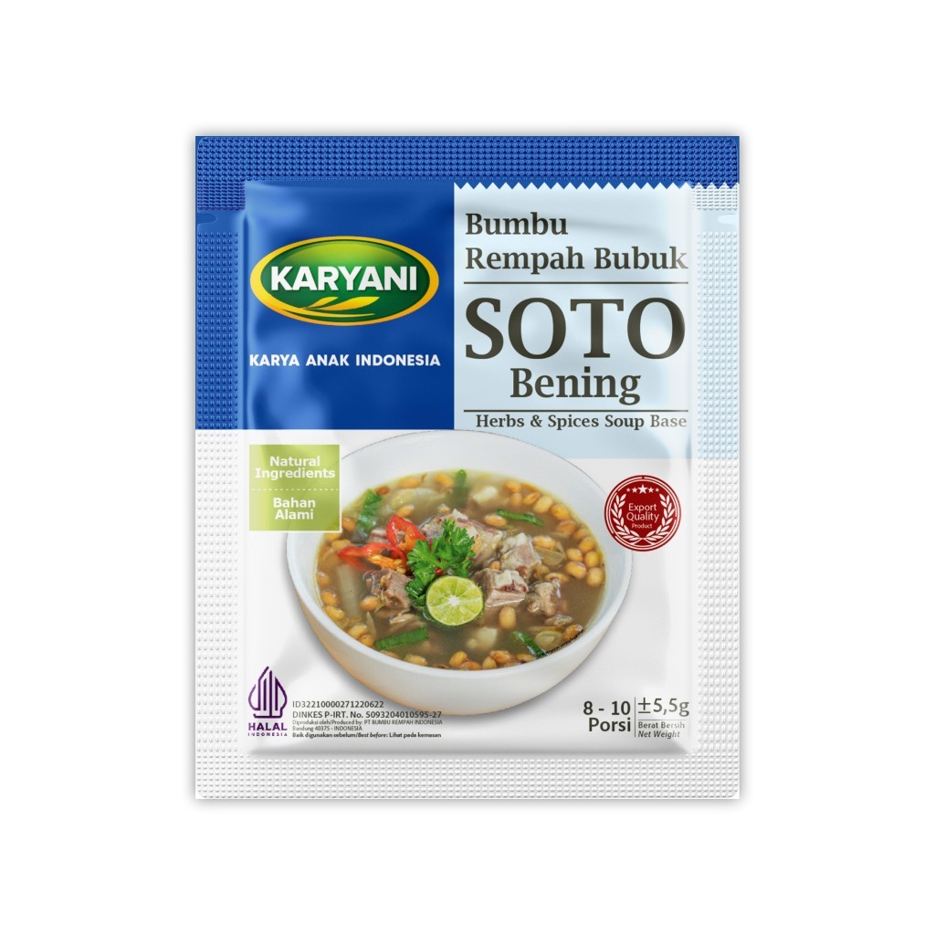 Jual Bumbu Instan Soto Bening 1 Sachet Bumbu HERBAL Rempah SOTO BENING ...