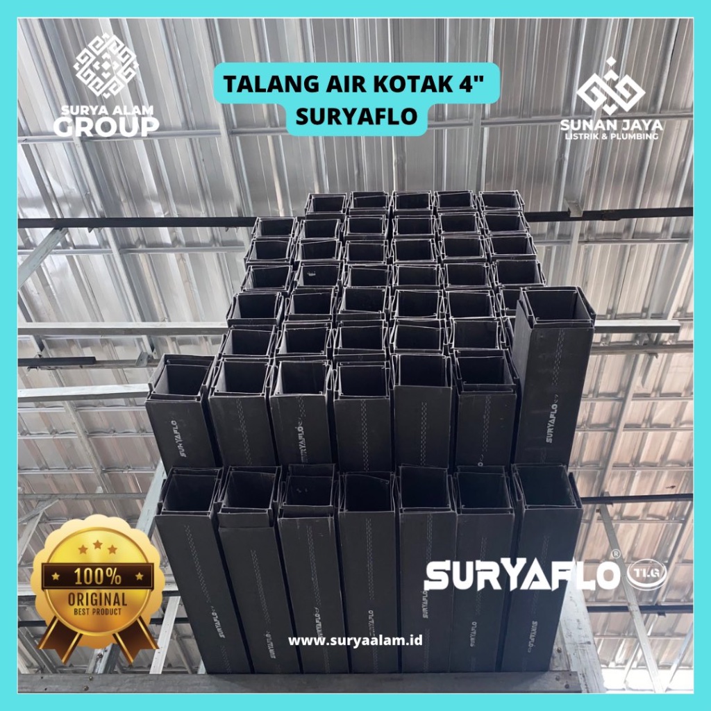 Jual TALANG PVC AIR 4” KOTAK ABU | MEREK SURYAFLO TLG – 4 METER AN ...
