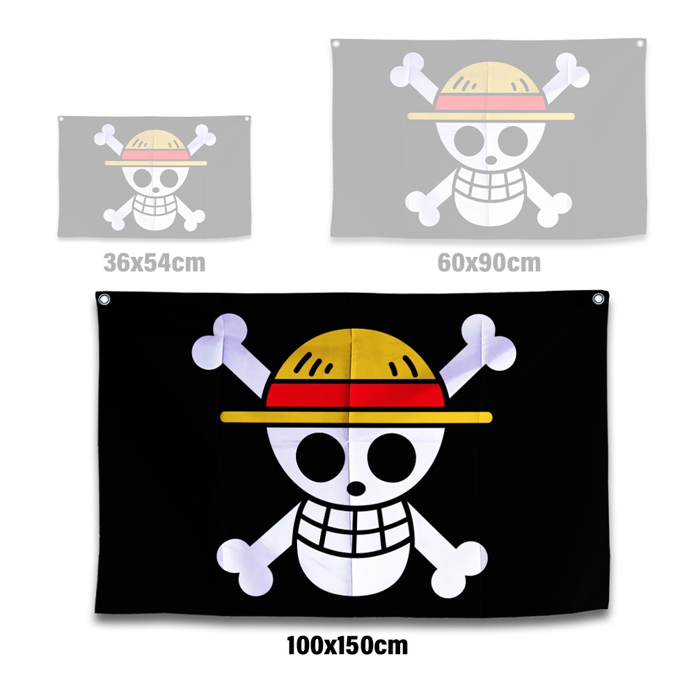 Jual Bendera One piece Mugiwara Luffy Wall Decor Poster Kain Pajangan ...