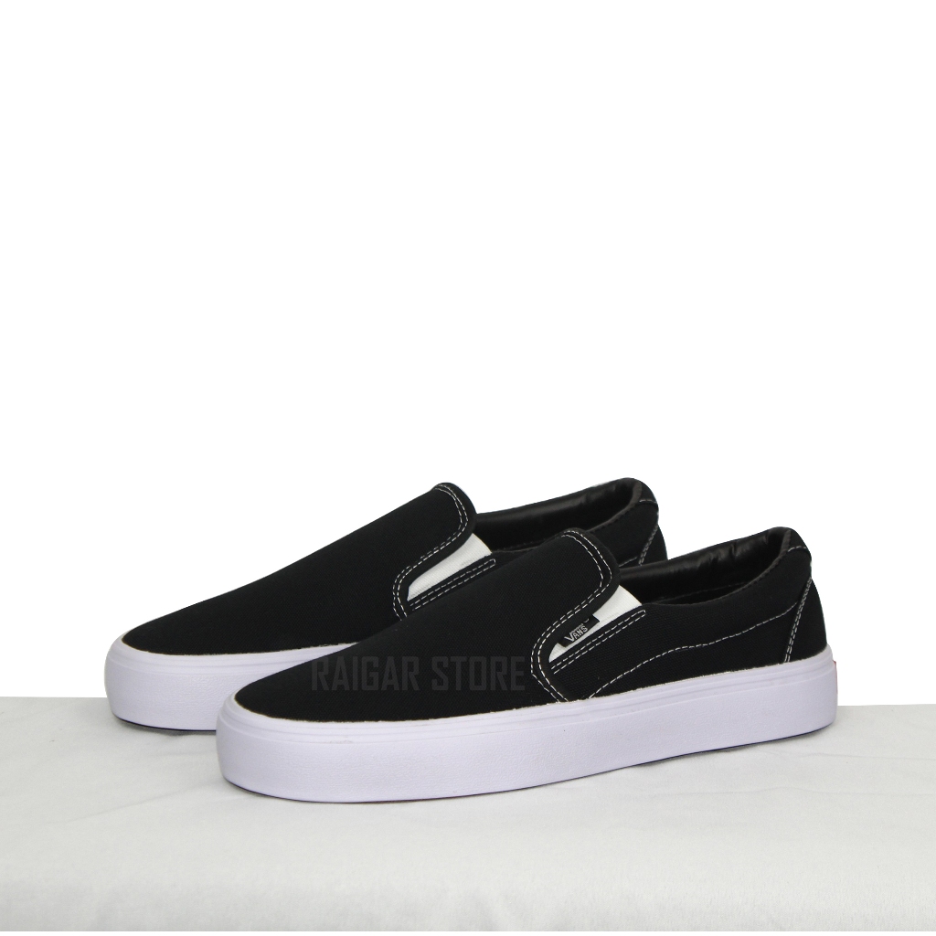 Jual Sepatu vans slip on pria wanita tanpa tali slop casual simpel ...