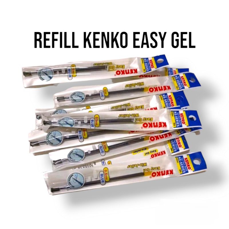 Jual refill kenko easy gel isi ulang pulpen kenko easy gel hitam biru ...