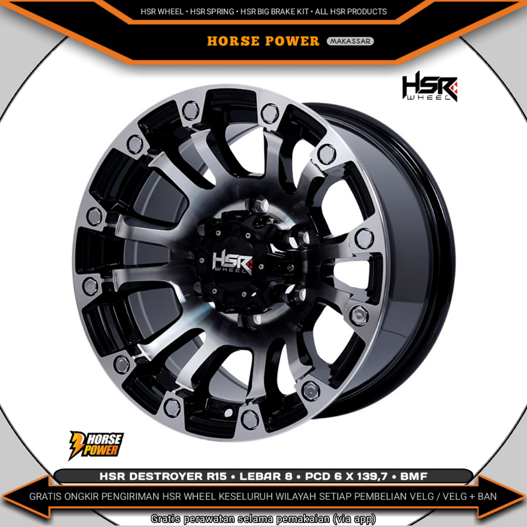 Jual Velg R15 • Mobil 6 Baut Roda • Single Pcd 6 x 139,7 • Hsr ...