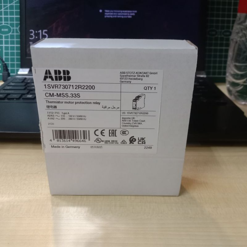 Jual THERMISTOR MOTOR PROTECTION RELAY 1SVR730712R2200 ABB CM-MSS.33S THERMISTOR MOTOR ...