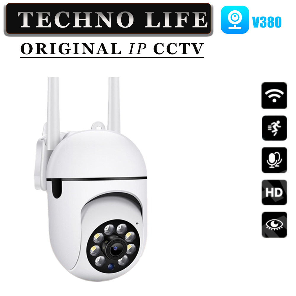 Jual Techno Life CCTV Kamera V380 8 MP 2 Antena Z 1080p Outdoor Motion ...