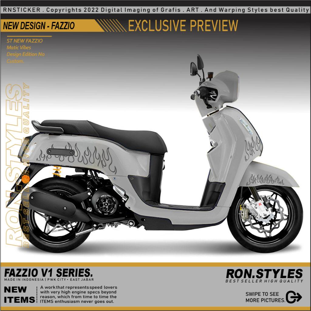 Jual FZV1 Cutting Sticker Striping Variasi Fazzio Stiker Fazzio Api ...