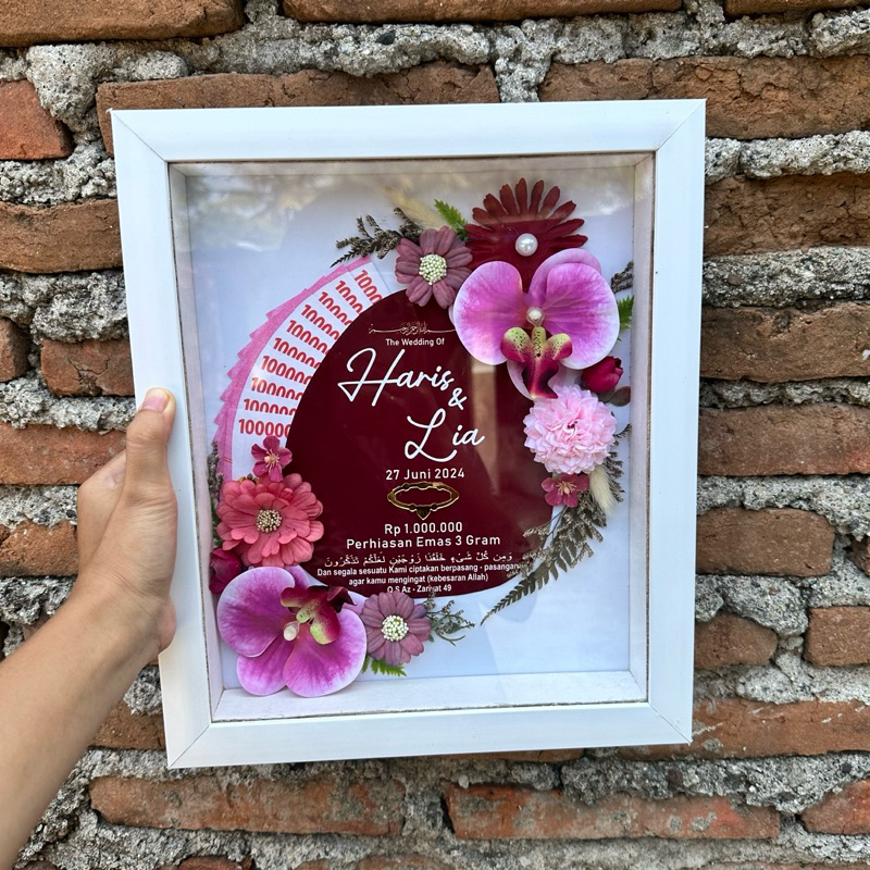 Jual 1-2 HARI JADI // MAHAR STANDAR TRIPLEK HIASAN PERNIKAHAN BINGKAI ...