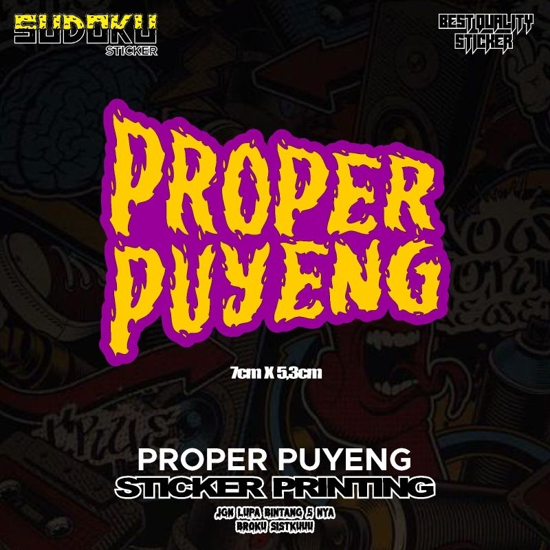 Jual Sticker Stiker Printing Proper Puyeng Motor Viral Shopee Indonesia