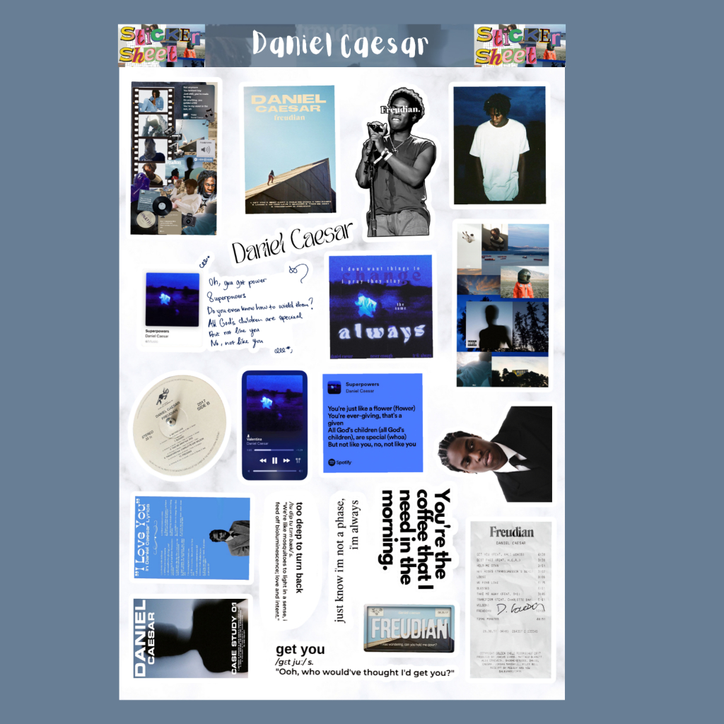 Jual Daniel Caesar Sticker Sheet | Shopee Indonesia