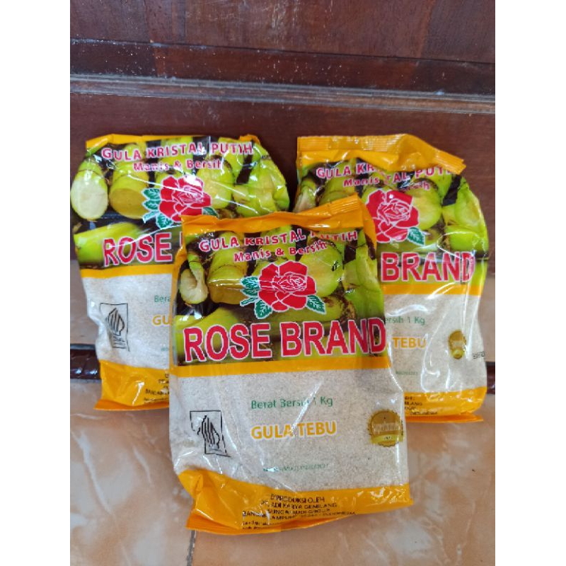 Jual Rose Brand Gula Pasir Kristal Kemasan Warna Kuning 1 Kg || Premium ...