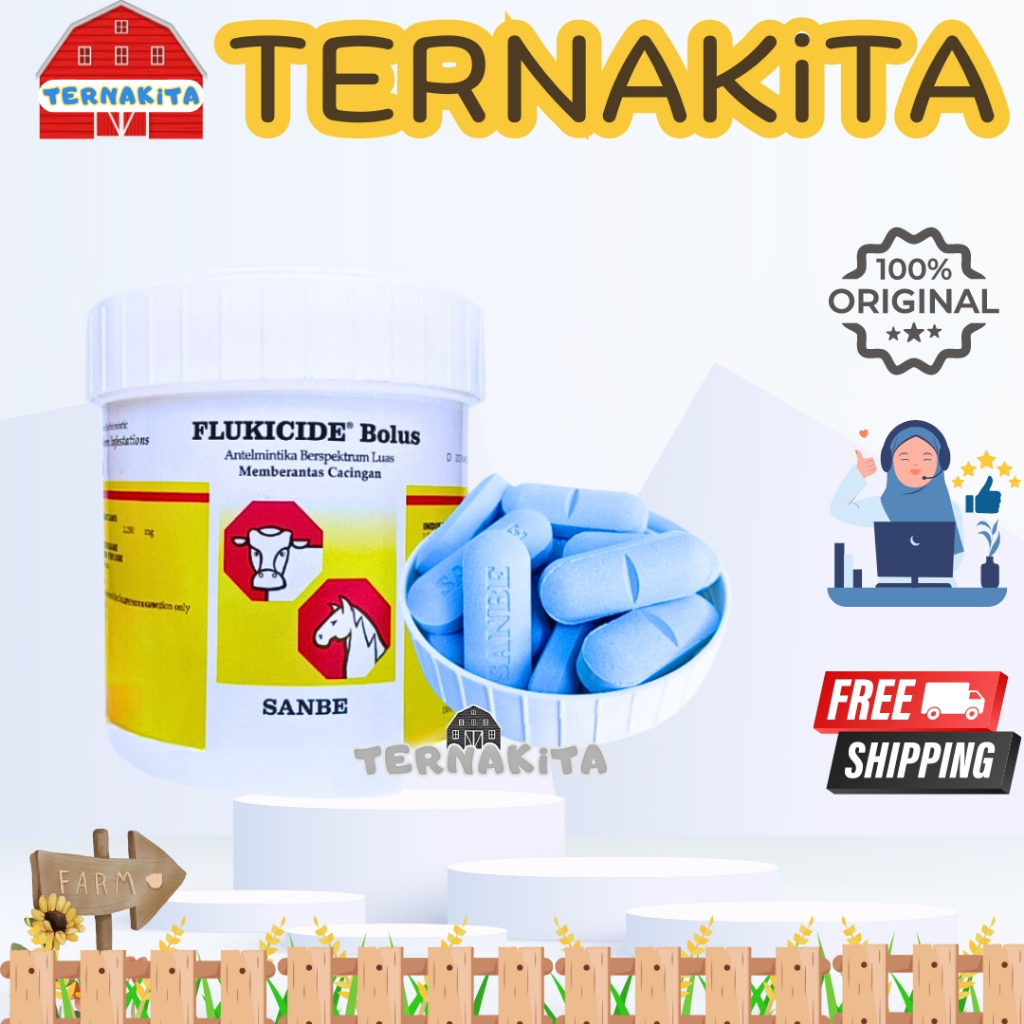 Jual FLUKICIDE 42 BOLUS - Obat Cacing Albendazole Sapi Kuda Babi ...
