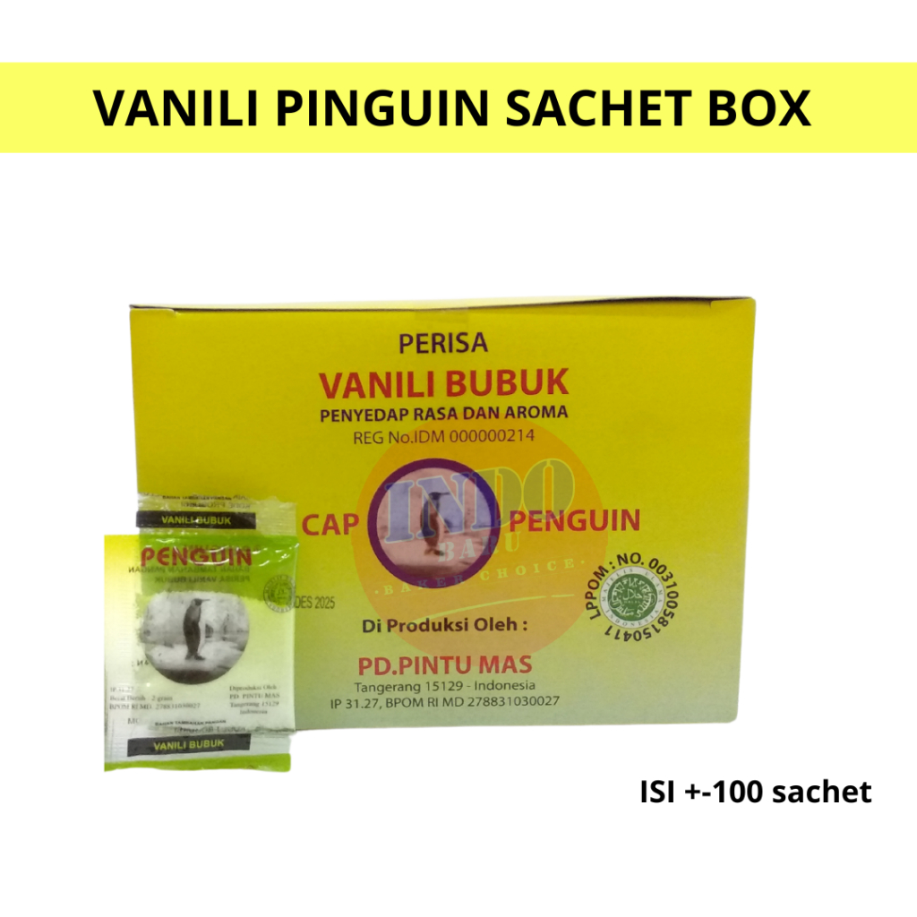 Jual VANILI BOX ISI SACHET MERK PINGUIN | Shopee Indonesia