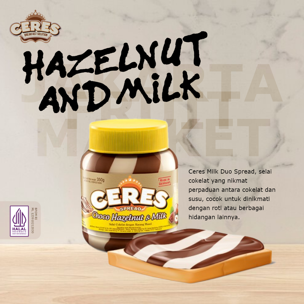 Jual [PROMO] CERES SPREAD ALL Varian choco double hazelnut milk selai ...