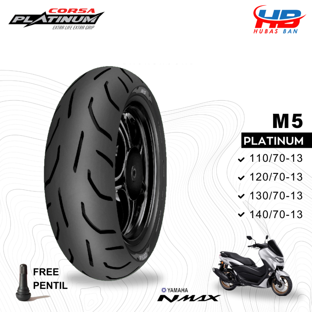 Jual Ban Nmax Corsa M5 110/70 120/70 130/70 140/70 Ring 13 Depan ...