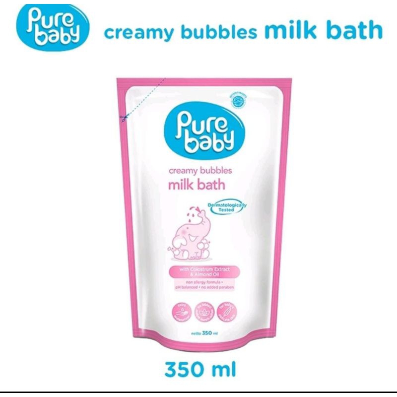 Jual Sabun Pure Baby CREAMY BUBBLES Milk 350ml ED 11/24 | Shopee Indonesia