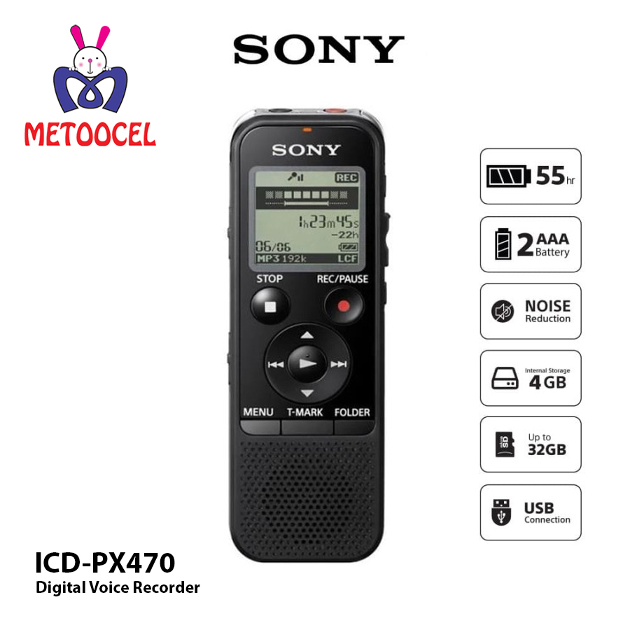 Jual SONY PX470 Digital Voice Recorder PXSeries Alat Perekam suara PX ...