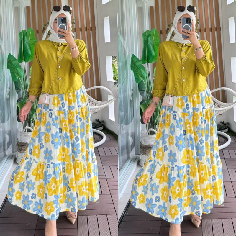 Jual SET HAVEL RAYON MIX CRINKLE // SET ROK MOTIF RAYON MIX CRINKLE ...