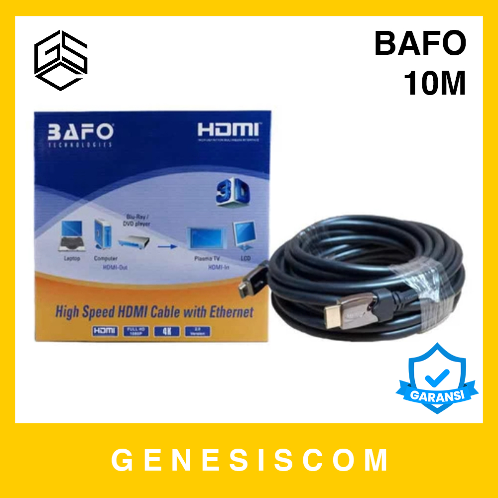Jual Kabel HDMI 10M/10 Meter BAFO 4K V2.0 3D Ultra HD UHD Premium High Resolution Display ...