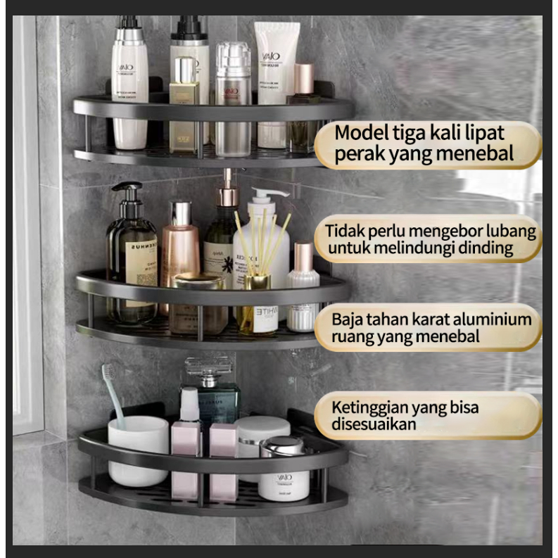 Jual SUS 304 Kamar Mandi Rak Handuk Gantungan Dinding Stainless Steel 2 ...