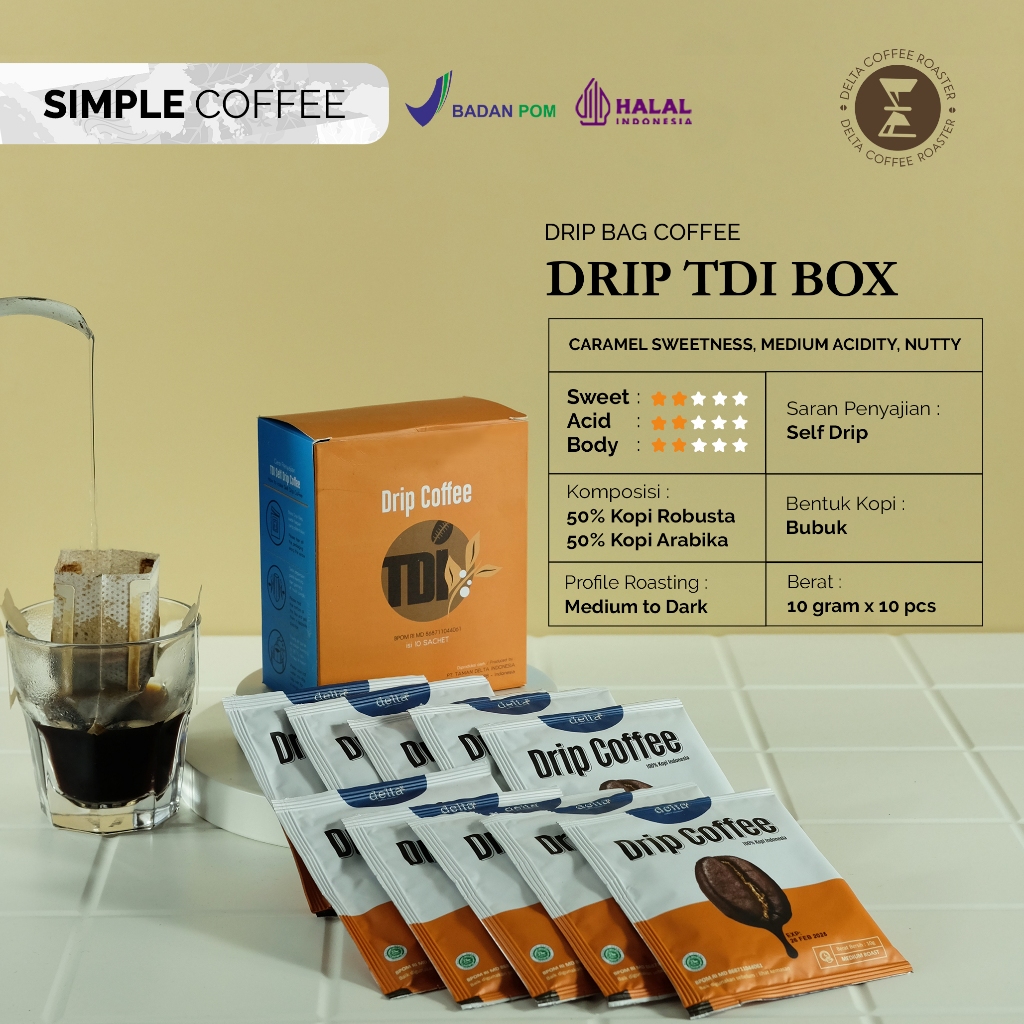 Jual Drip Bag Coffee Blend Medium Roast Dus (10 sachet) | Shopee Indonesia