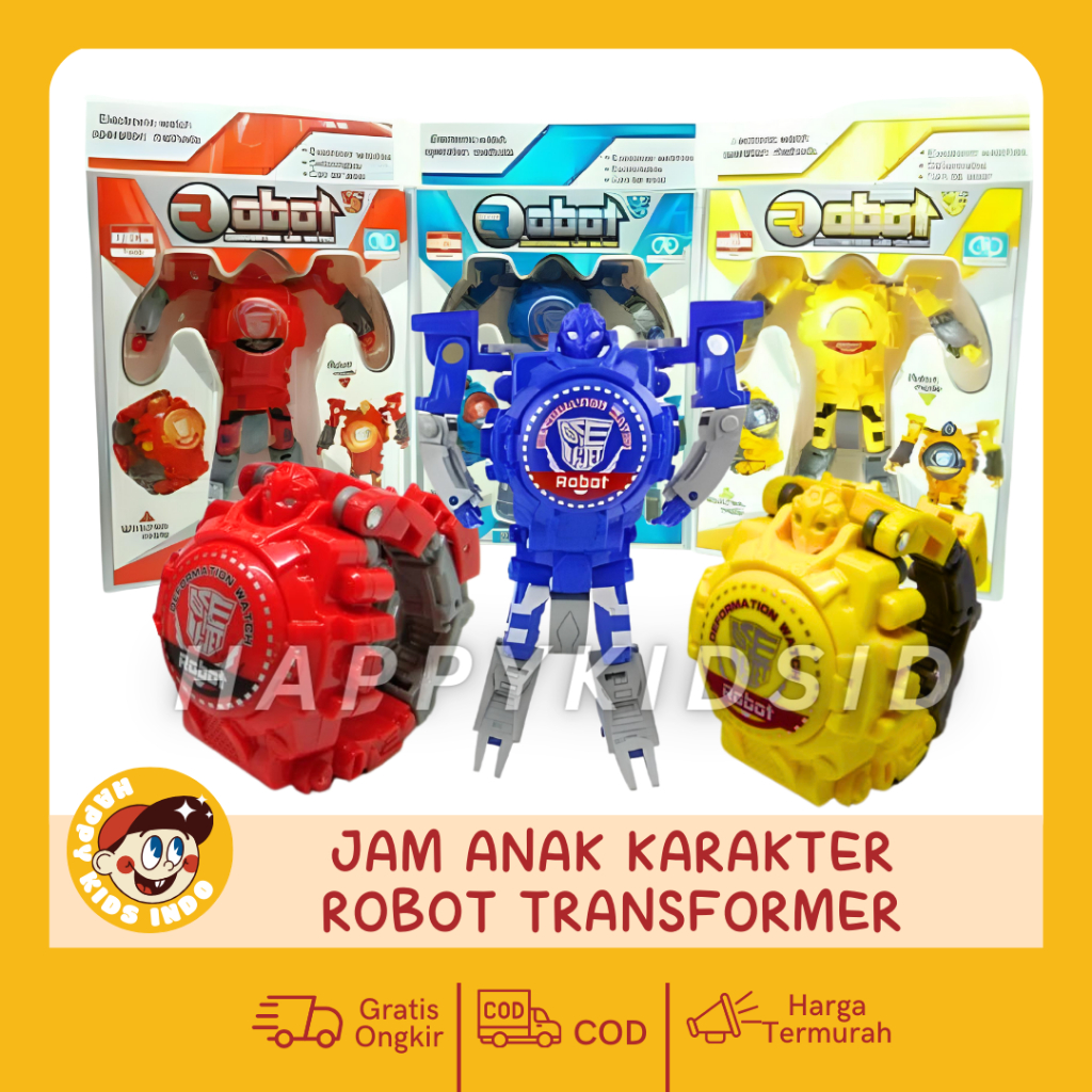 Jual Jam Tangan Robot Transformer Anak Laki-Laki Varian Warna - Jam ...