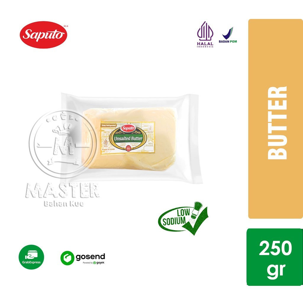 Jual Mentega Tawar Unsalted Butter SAPUTO 250gr [KHUSUS INSTANT ...