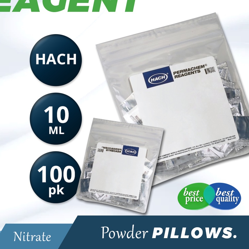 Jual Nitrate Reagent Powder Pillows 10ml 100pk Hach 2106169 NitraVer 5 ...