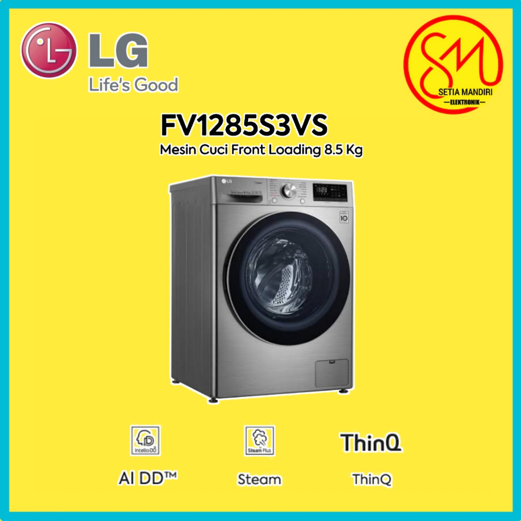 Jual Mesin Cuci LG FV1285S3VS MESIN CUCI FRONT LOADING 8.5 KG Inverter ...