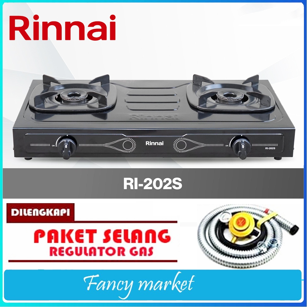 Jual KOMPOR GAS 2 TUNGKU RINNAI RI202s Kompor Gas 2 Tungku Body Teflon ...