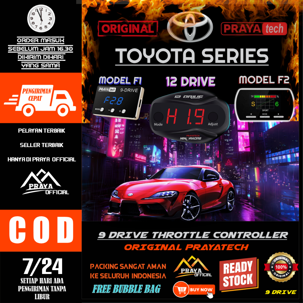 Jual NEW 9 DRIVE 9DRIVE 12 DRIVE 12DRIVE PRAYATECH THROTTLE CONTROLLER ECU REMAP TOYOTA fortuner ...