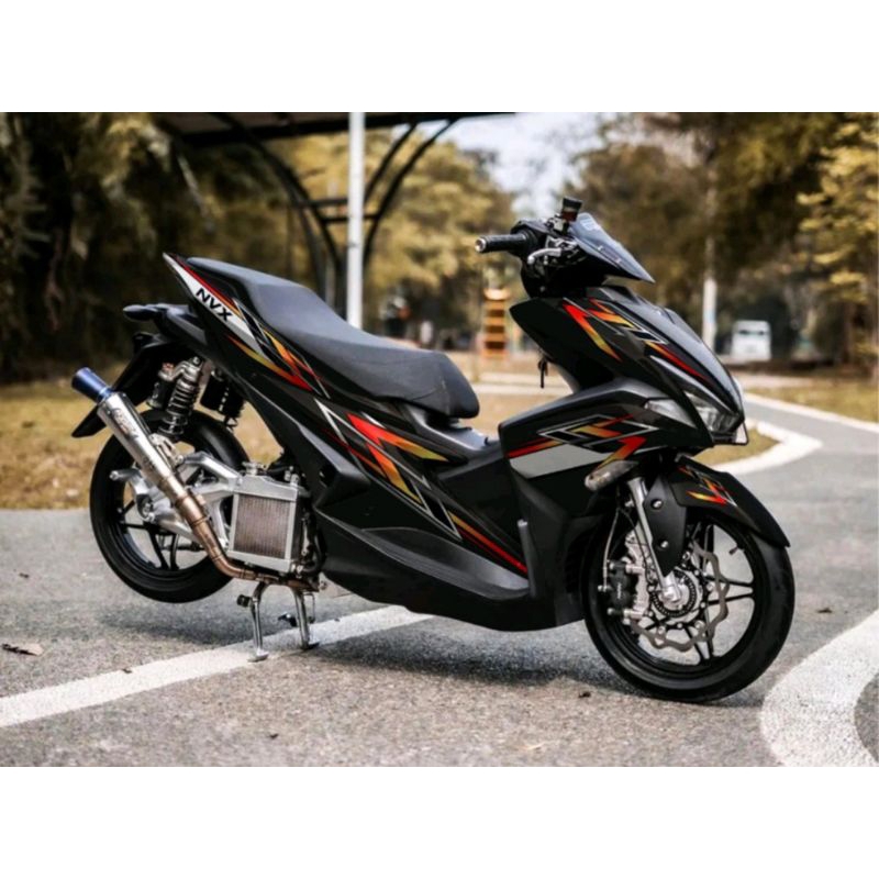 Jual stiker decal aerox old full body variasi nvx warna hitam glosy ...