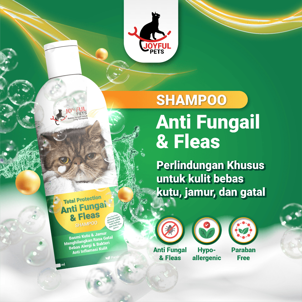 Jual Joyful Pets Shampo Kucing Total Protection ANTI FUNGAL & FLEAS ...