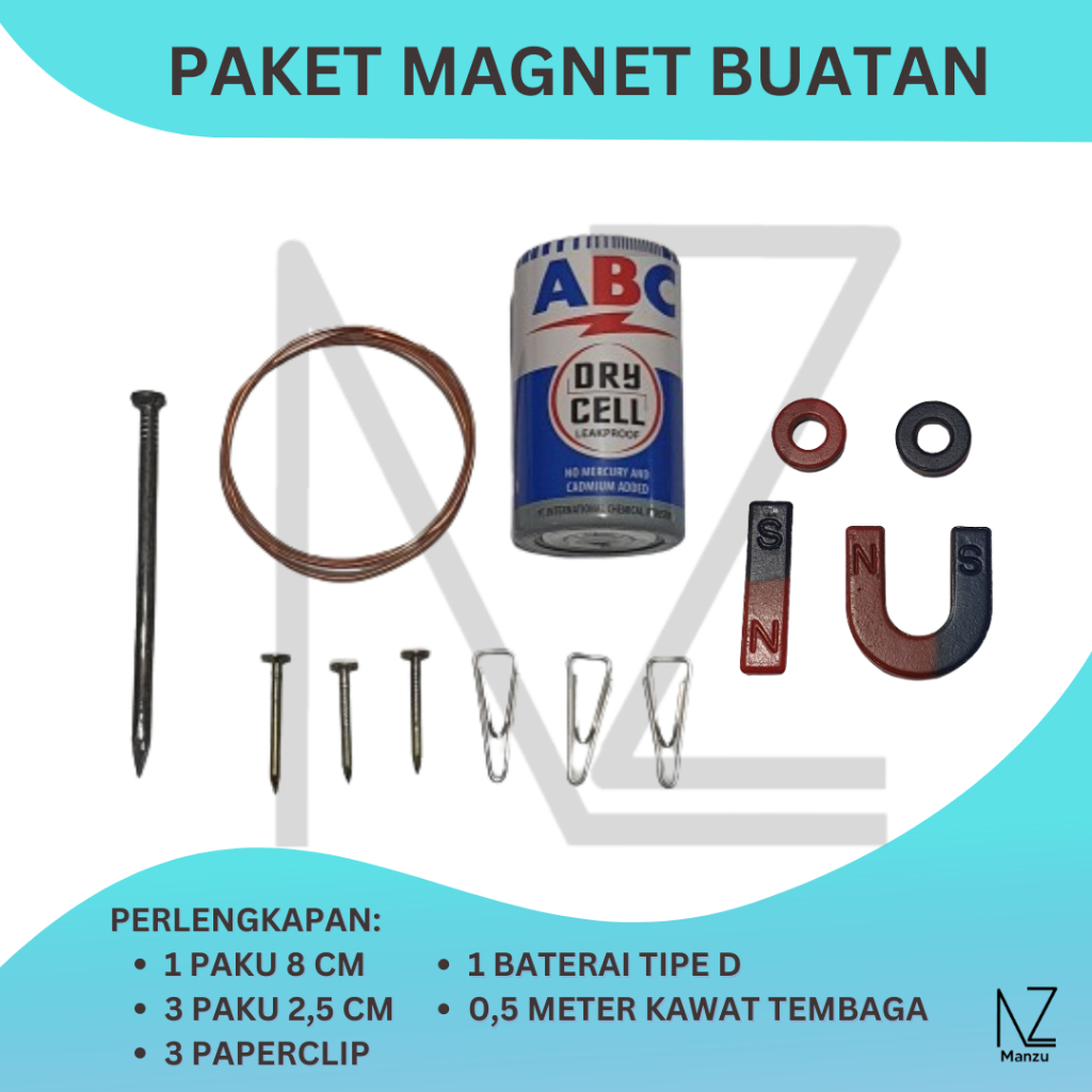 Jual Paket Rangkaian Listrik Medan Magnet Buatan Praktek Anak Sekolah ...