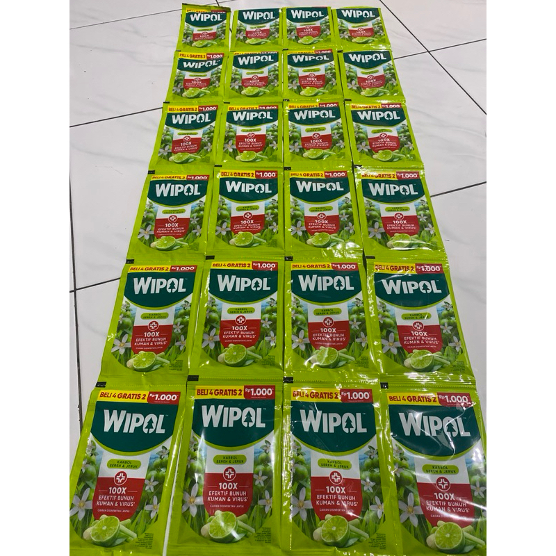 Jual Wipol Sachet karbol sereh dan jeruk 36ml PROMO ISI 24 pcs (4renceng) | Shopee Indonesia
