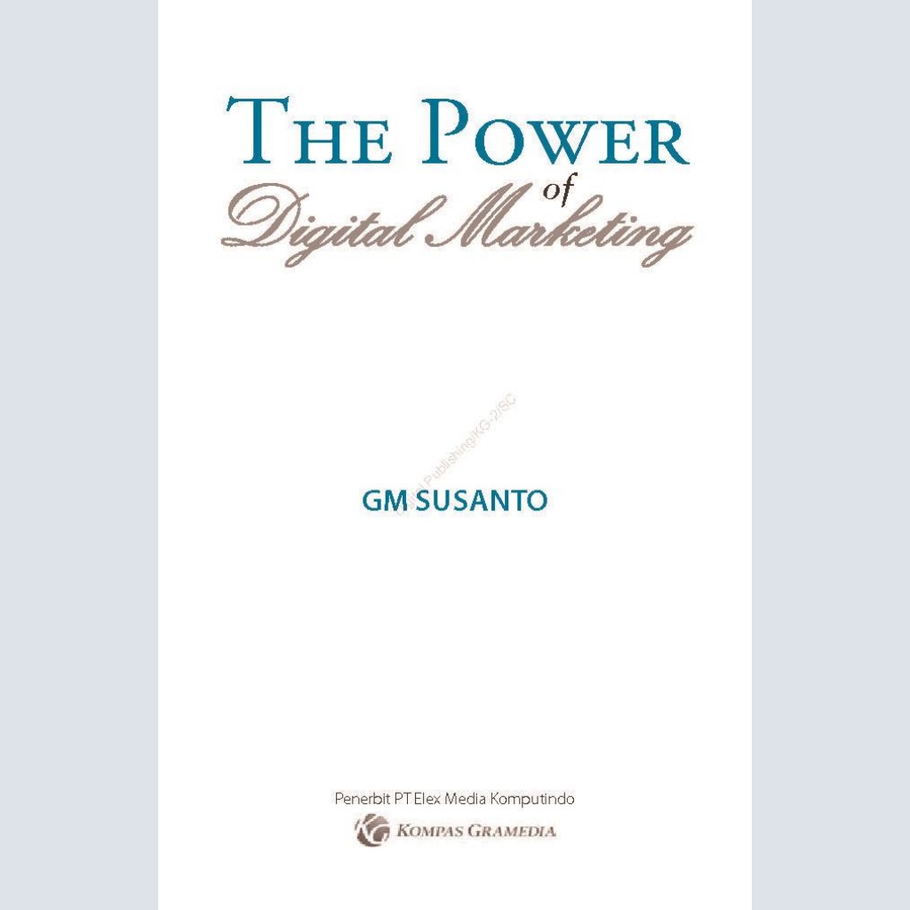 Jual The Power of Digital Marketing (GM Susanto) | Shopee Indonesia