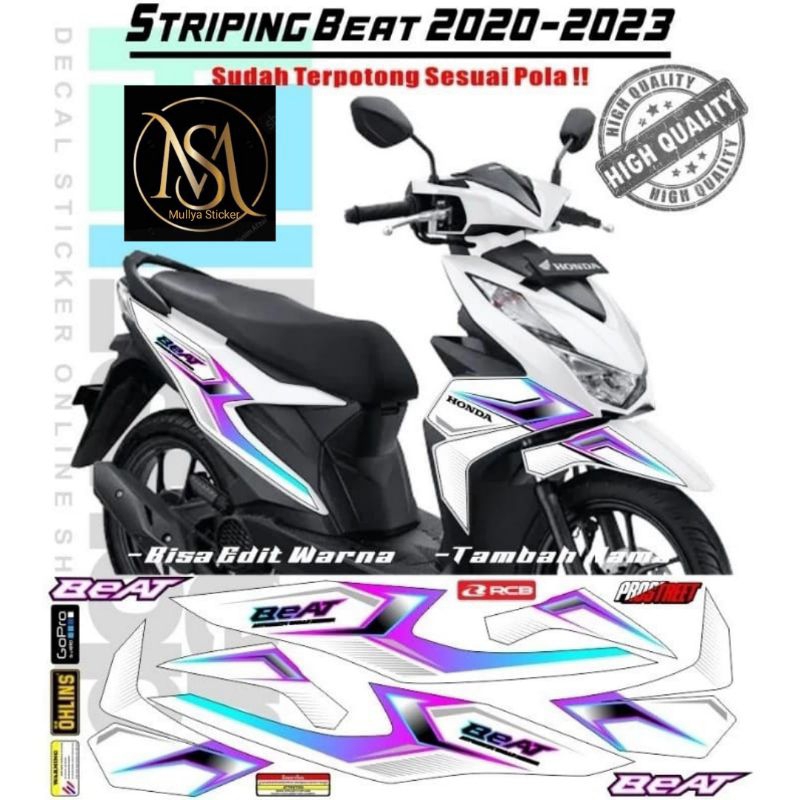 Jual stiker cutting beat delux stiker striping pola pas | Shopee Indonesia
