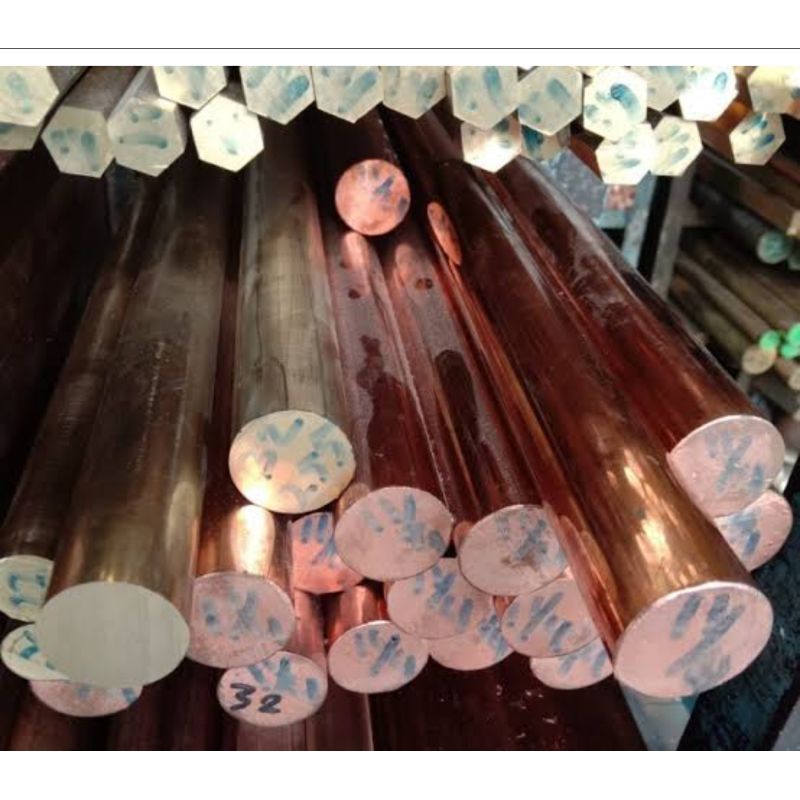 Jual as tembaga 44 mm x 1 meter Copper rod grounding rod asli tembaga ...