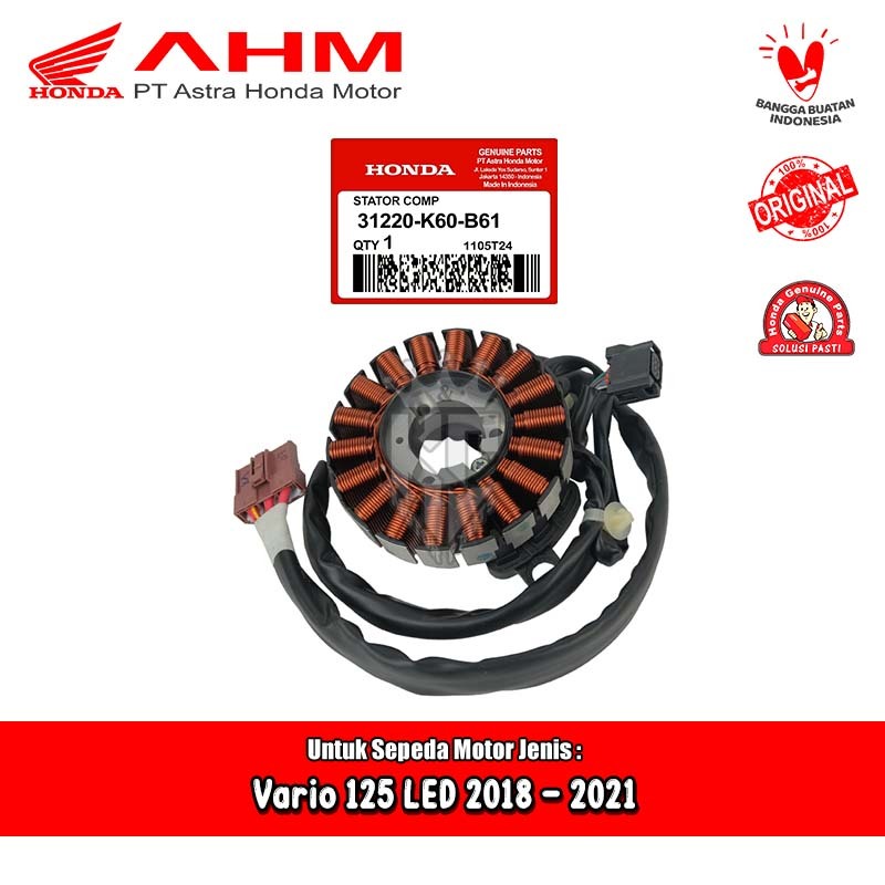 Jual Spul Magnet Stator Comp Honda Vario 125 LED 2018 Original AHM 31220-K60-B61 | Shopee Indonesia