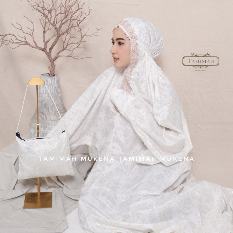 Jual TAMIMAH - Mukena Terusan Dewasa Jumbo Foil Gliter Renda Mewah ...