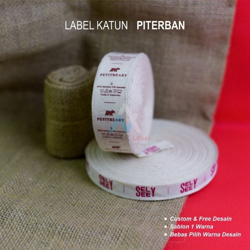 Jual 250pcs labl katun lbel piterban label pkaian label label nama ...