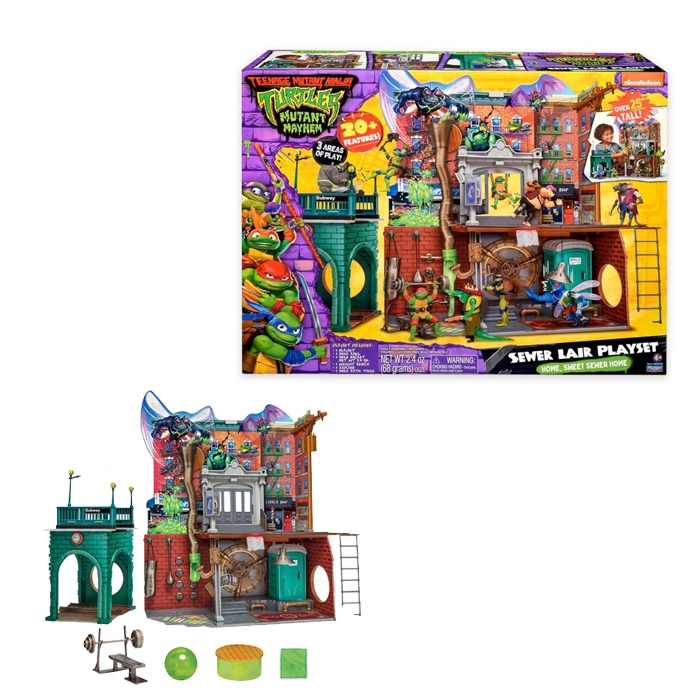 Jual Teenage Mutant Ninja Turtles TMNT Mutant Mayhem Sewer Lair Figure ...